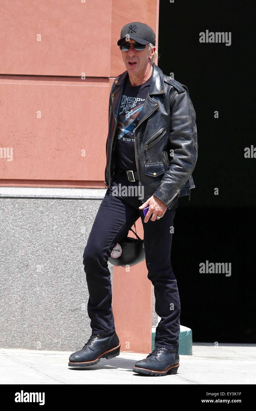 Twisted Sister frontman, Dee Snider rides his Indian motorcycle while ...