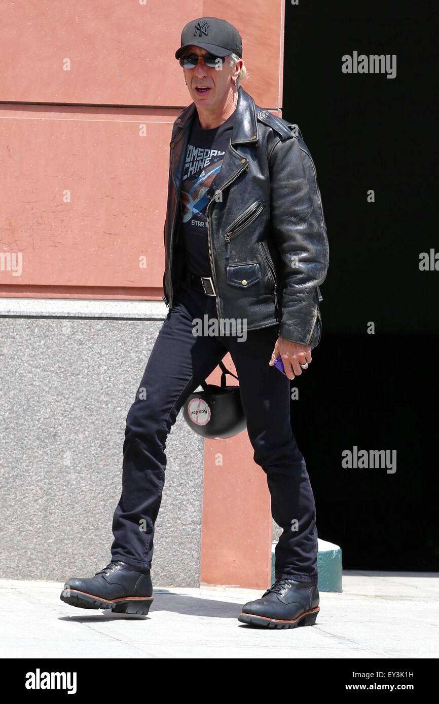 Twisted Sister frontman, Dee Snider rides his Indian motorcycle while ...