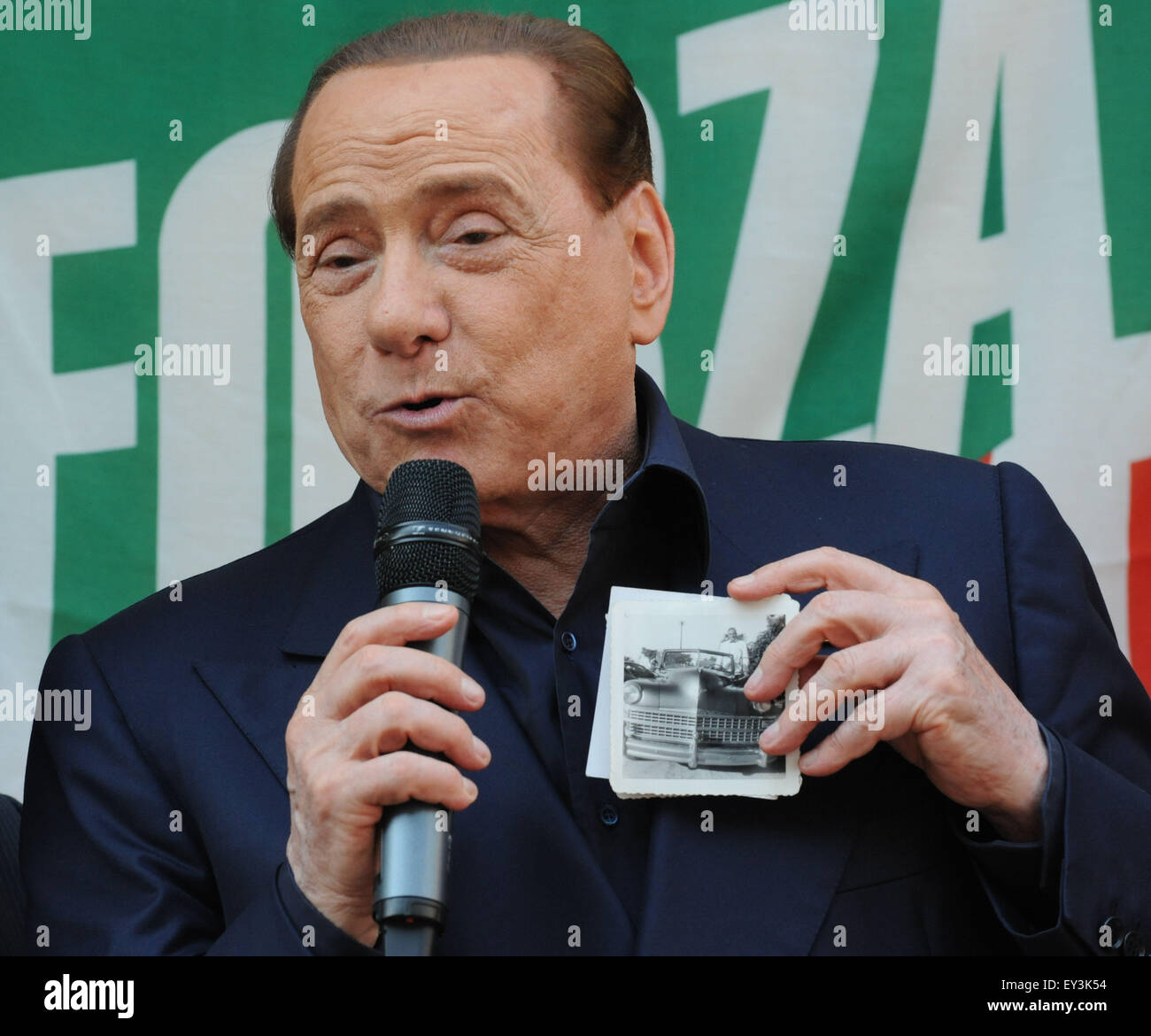 Former Italian Prime Minister Silvio Berlusconi supporting Mayor ...