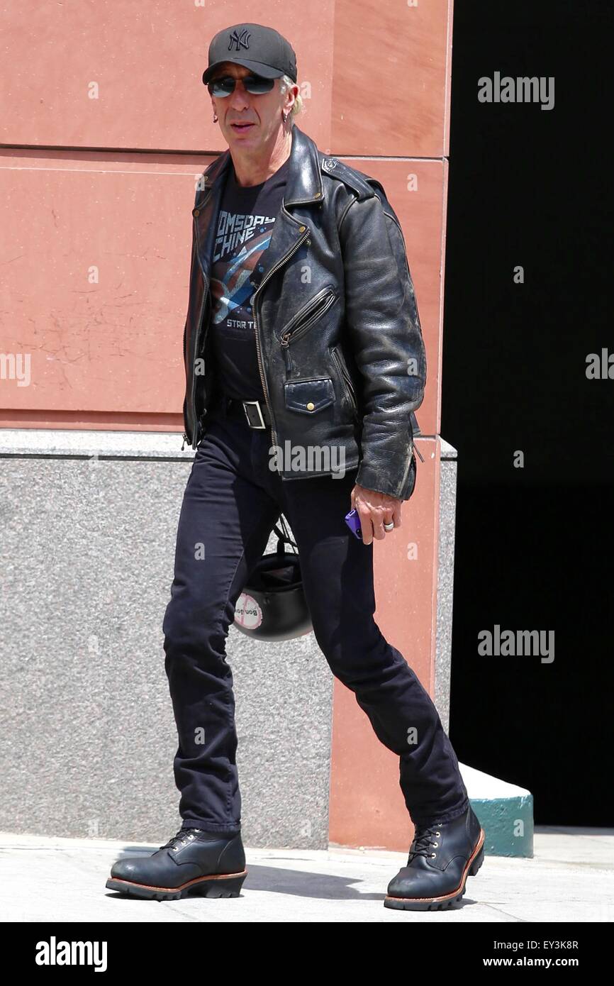 Twisted Sister frontman, Dee Snider rides his Indian motorcycle while ...