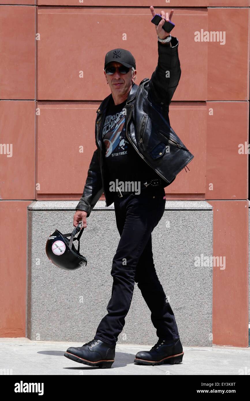 Twisted Sister frontman, Dee Snider rides his Indian motorcycle while ...