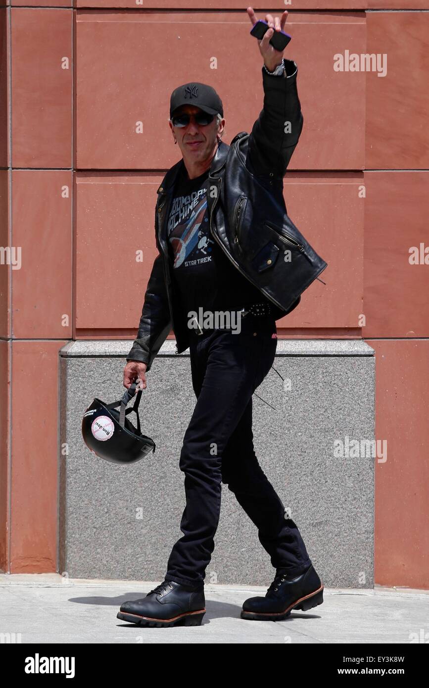 Twisted Sister frontman, Dee Snider rides his Indian motorcycle while ...