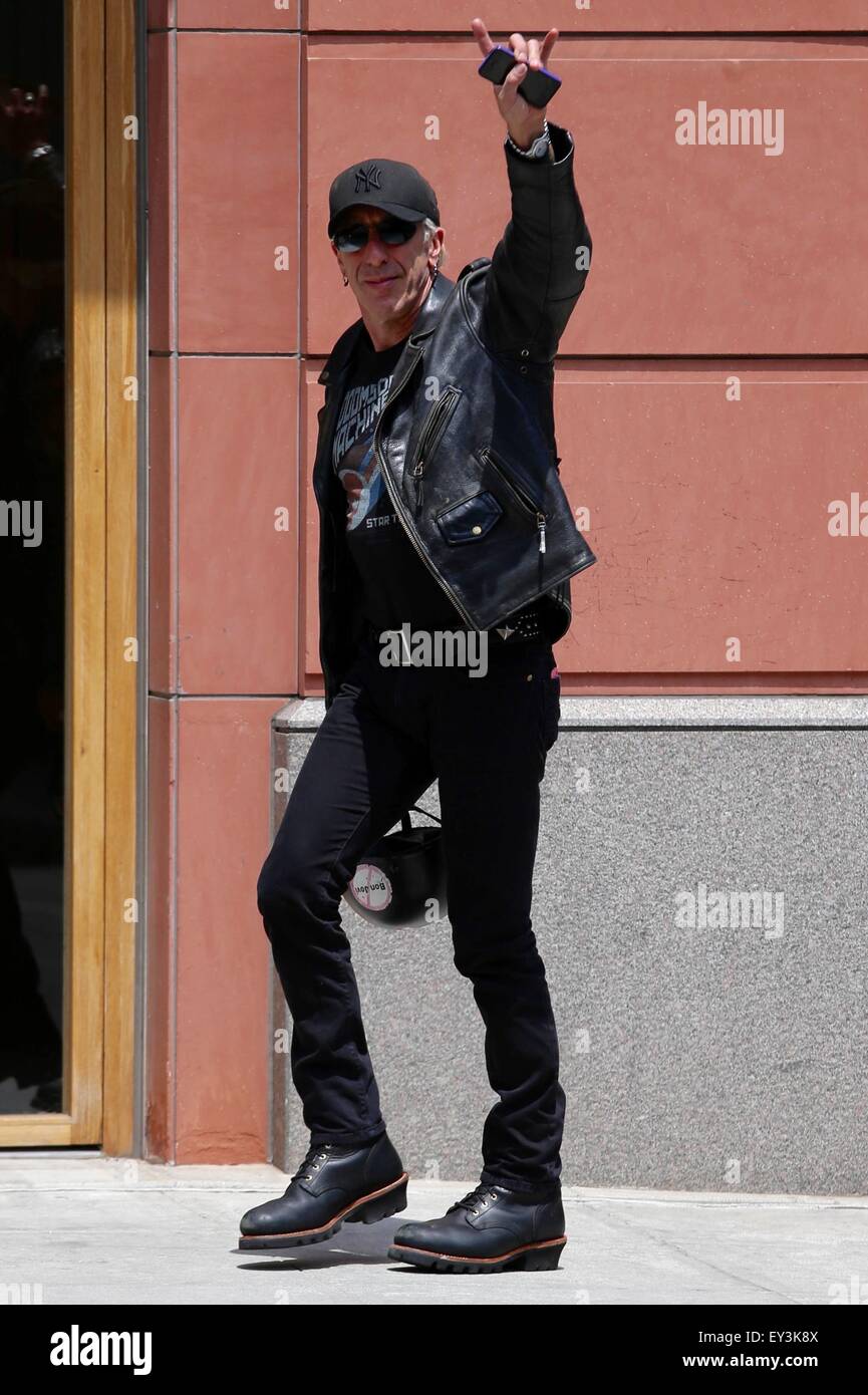 Twisted Sister frontman, Dee Snider rides his Indian motorcycle while ...