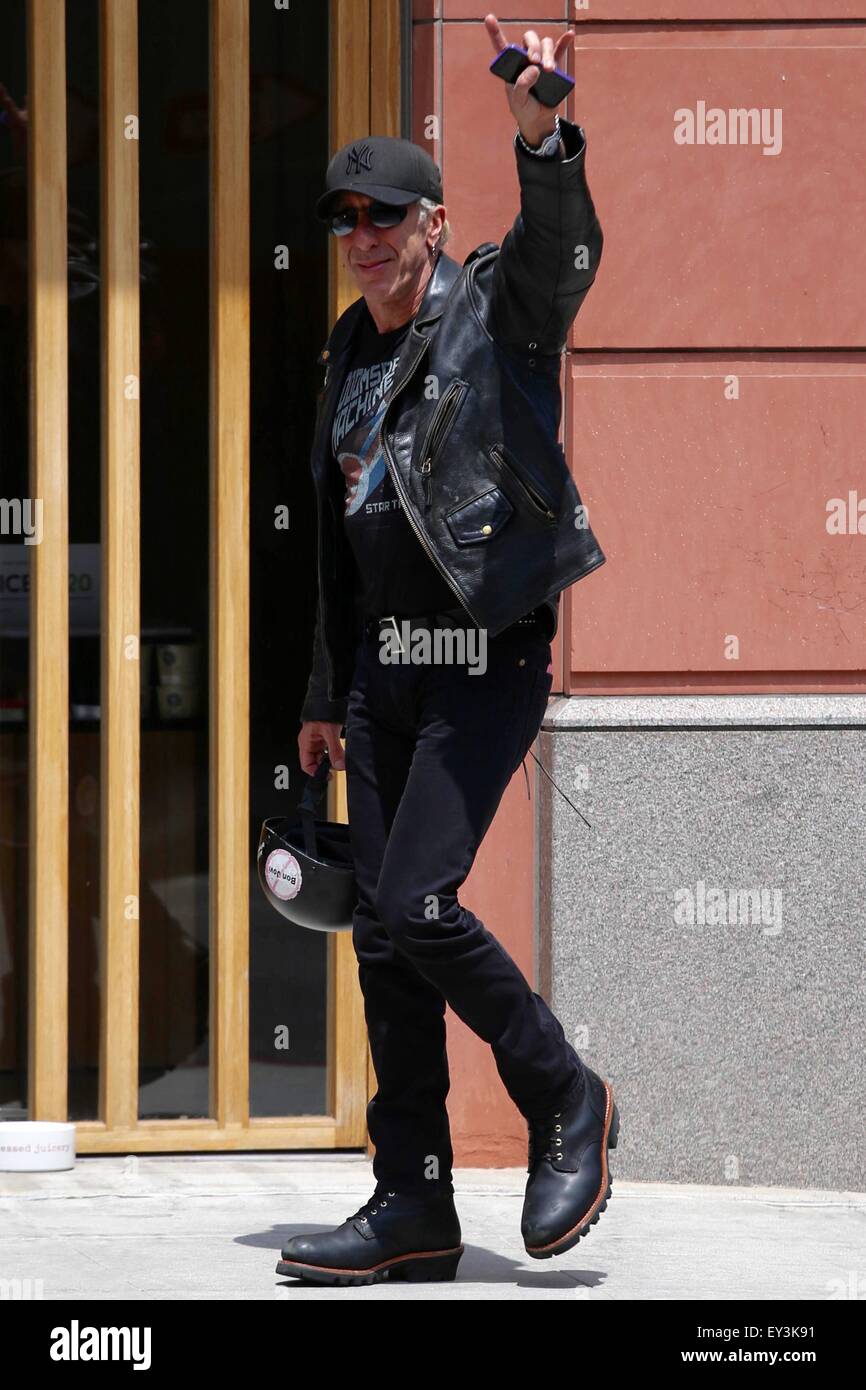 Twisted Sister frontman, Dee Snider rides his Indian motorcycle while ...