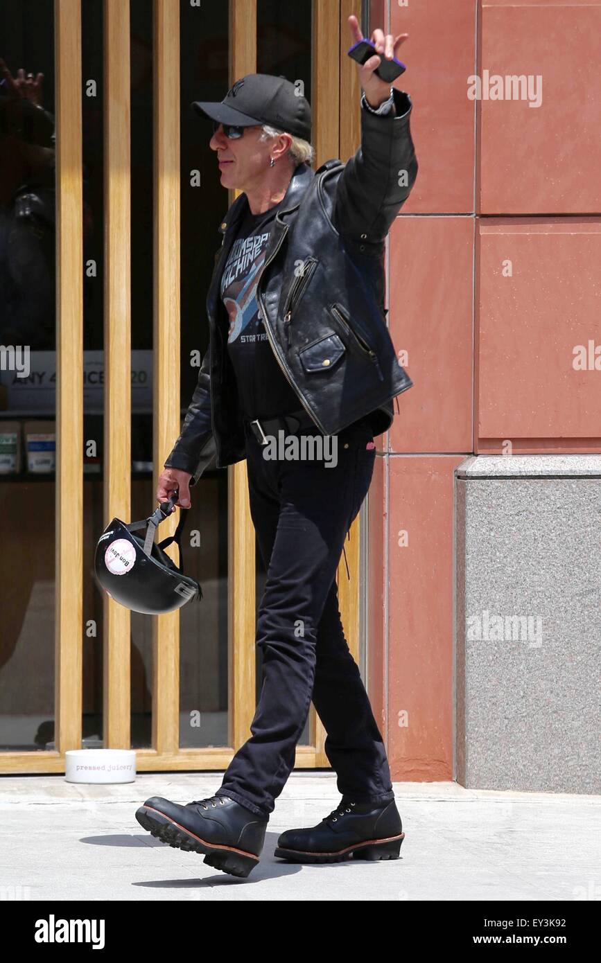 Twisted Sister frontman, Dee Snider rides his Indian motorcycle while ...