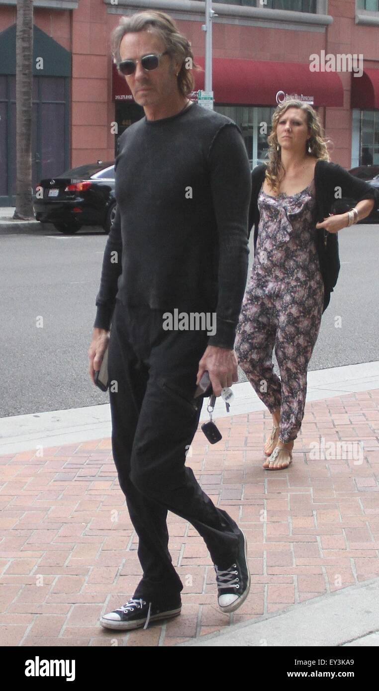 Australian musician Rick Springfield goes shopping in Beverly Hills ...