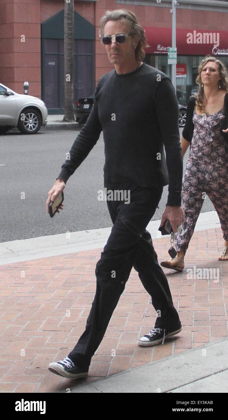 Australian musician Rick Springfield goes shopping in Beverly Hills ...