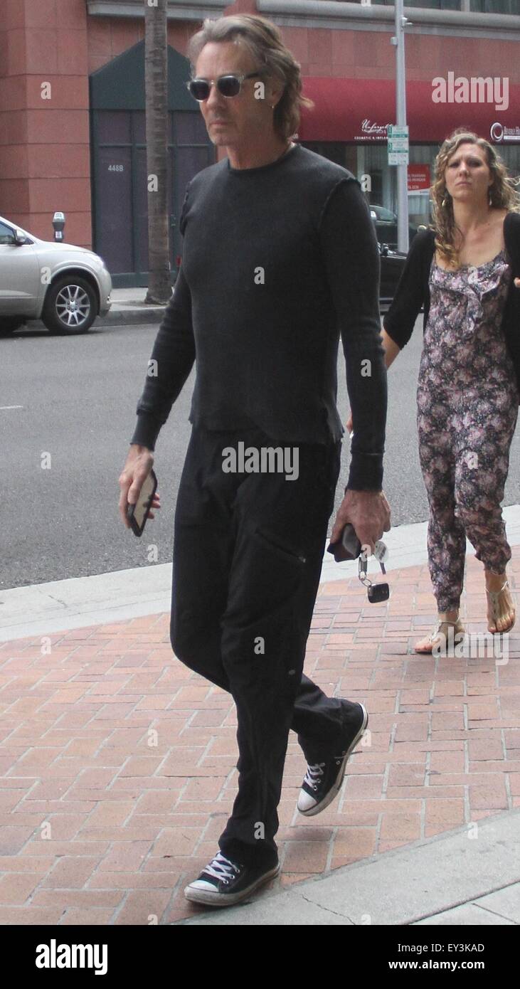 Australian musician Rick Springfield goes shopping in Beverly Hills ...