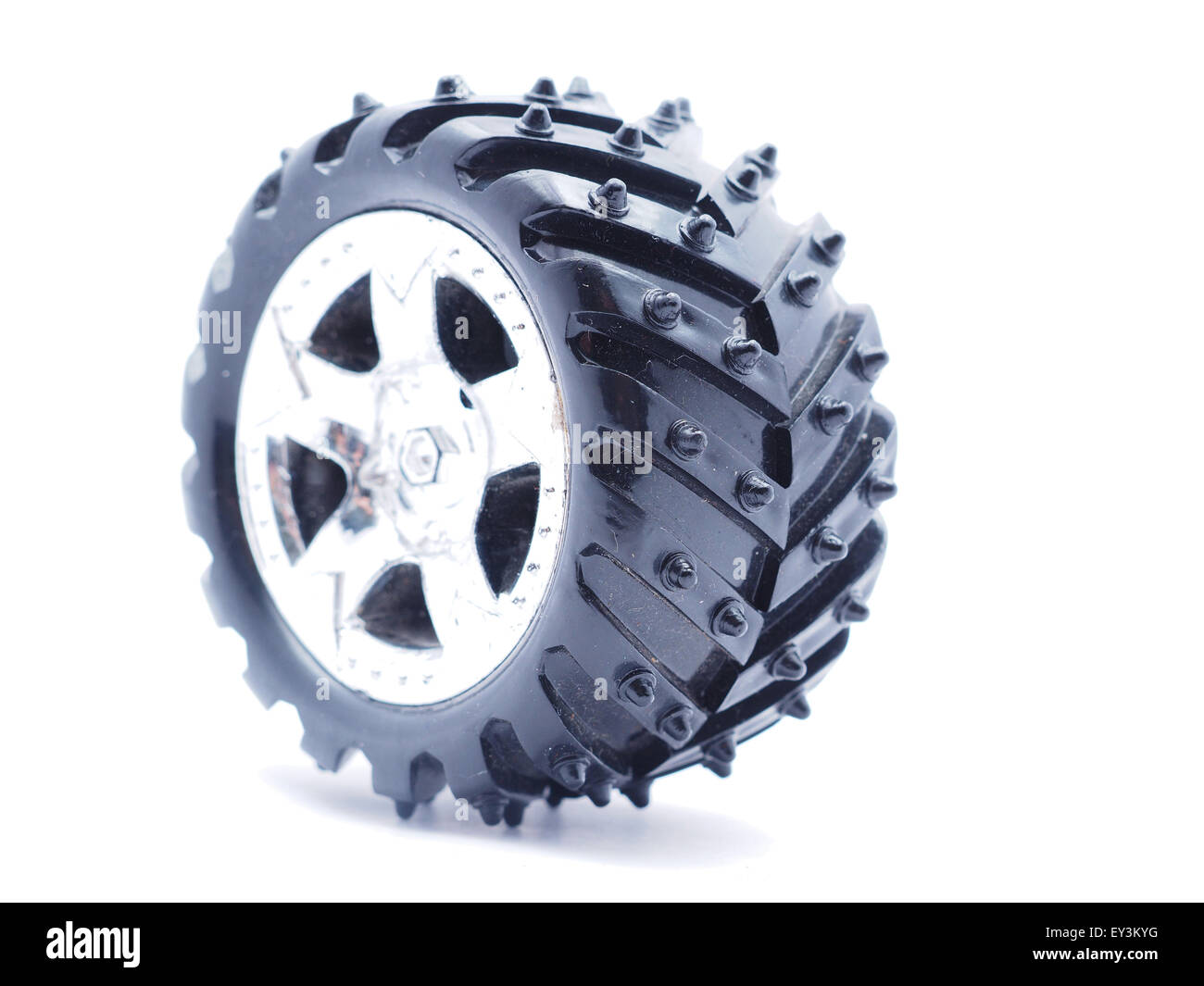 Car wheel on white background Stock Photo - Alamy