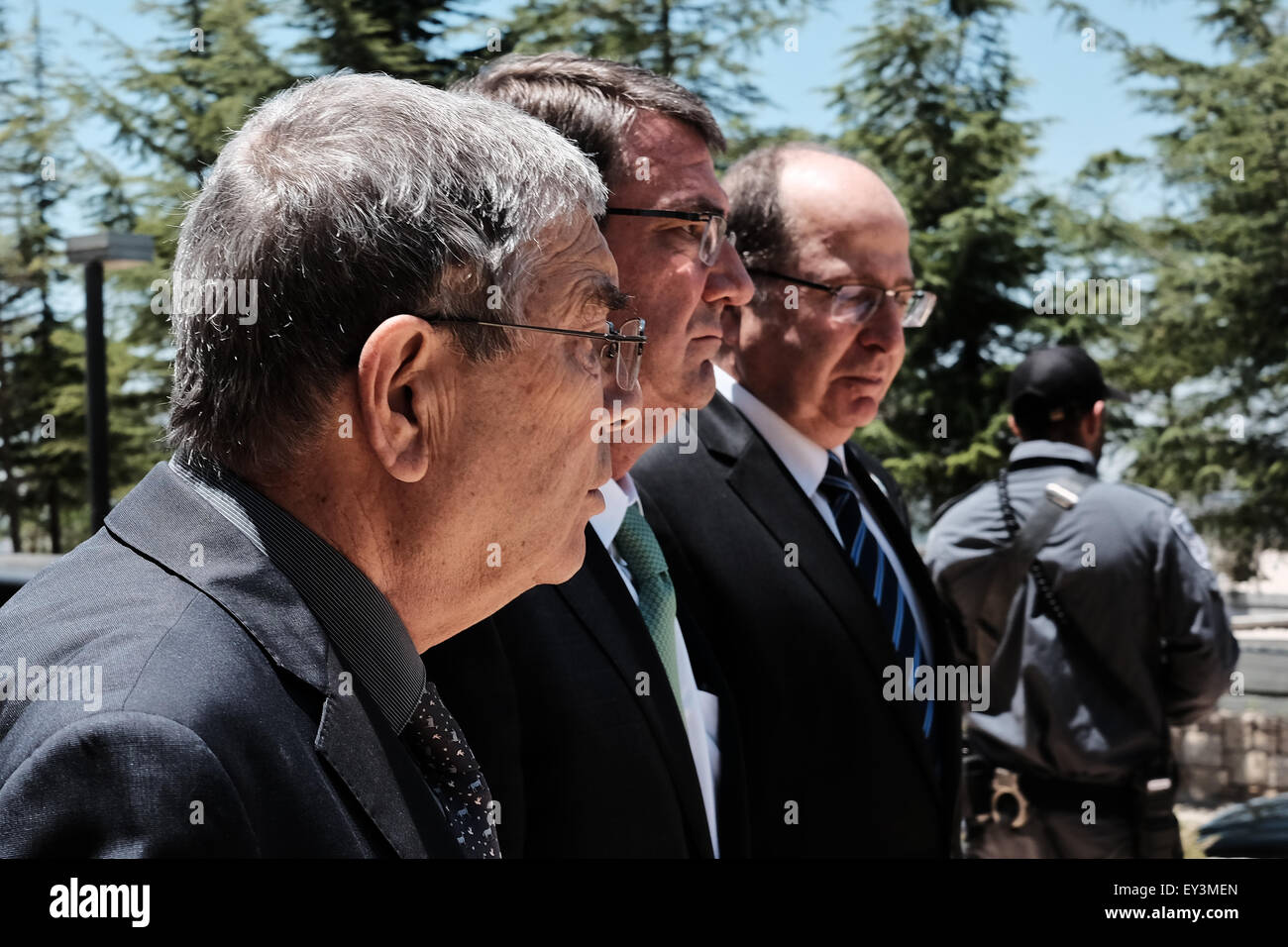 Jerusalem, Israel. 21st July, 2015. US Defense Secretary, ASHTON CARTER ...