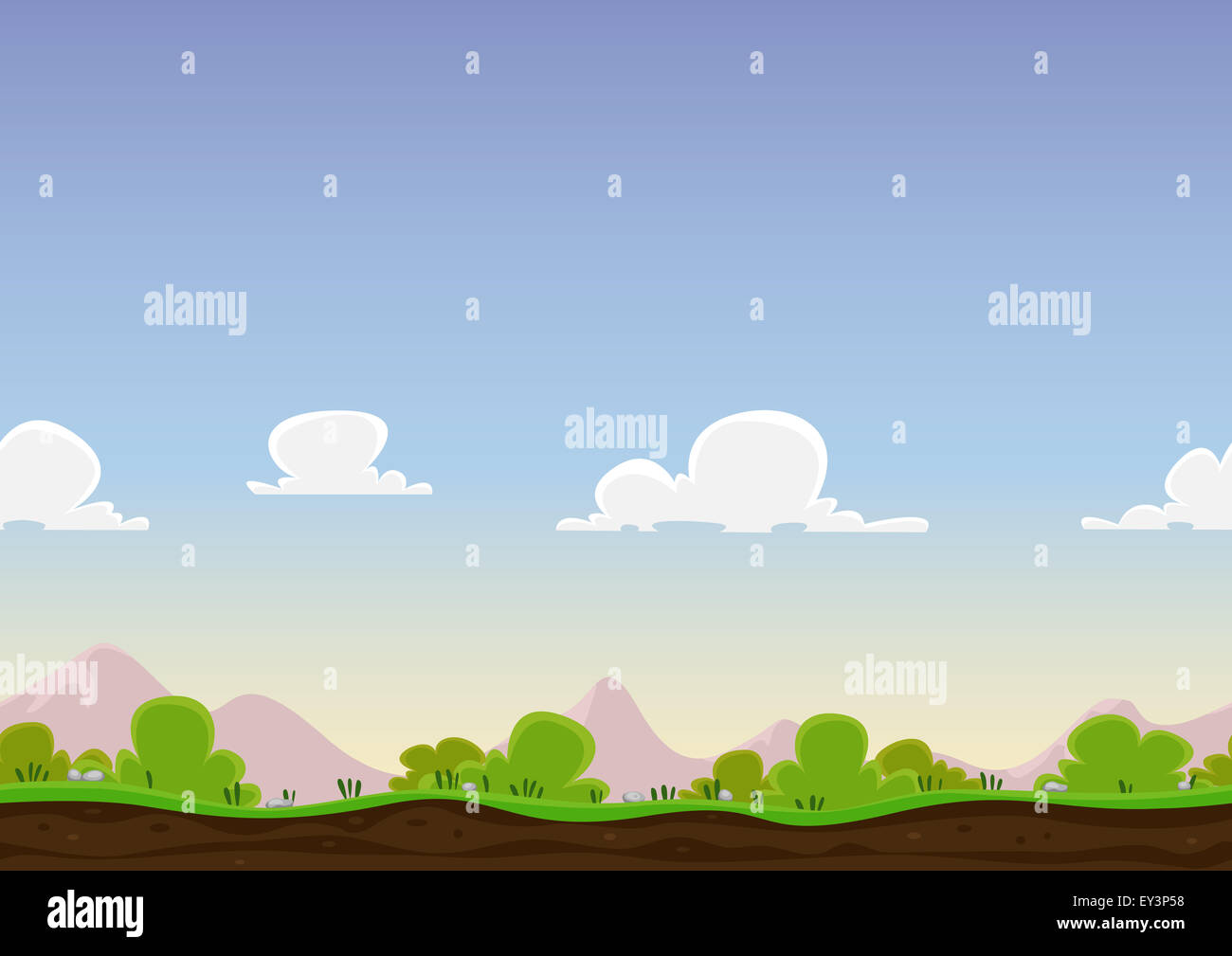 Illustration of a cartoon seamless never ending horizontal spring or ...