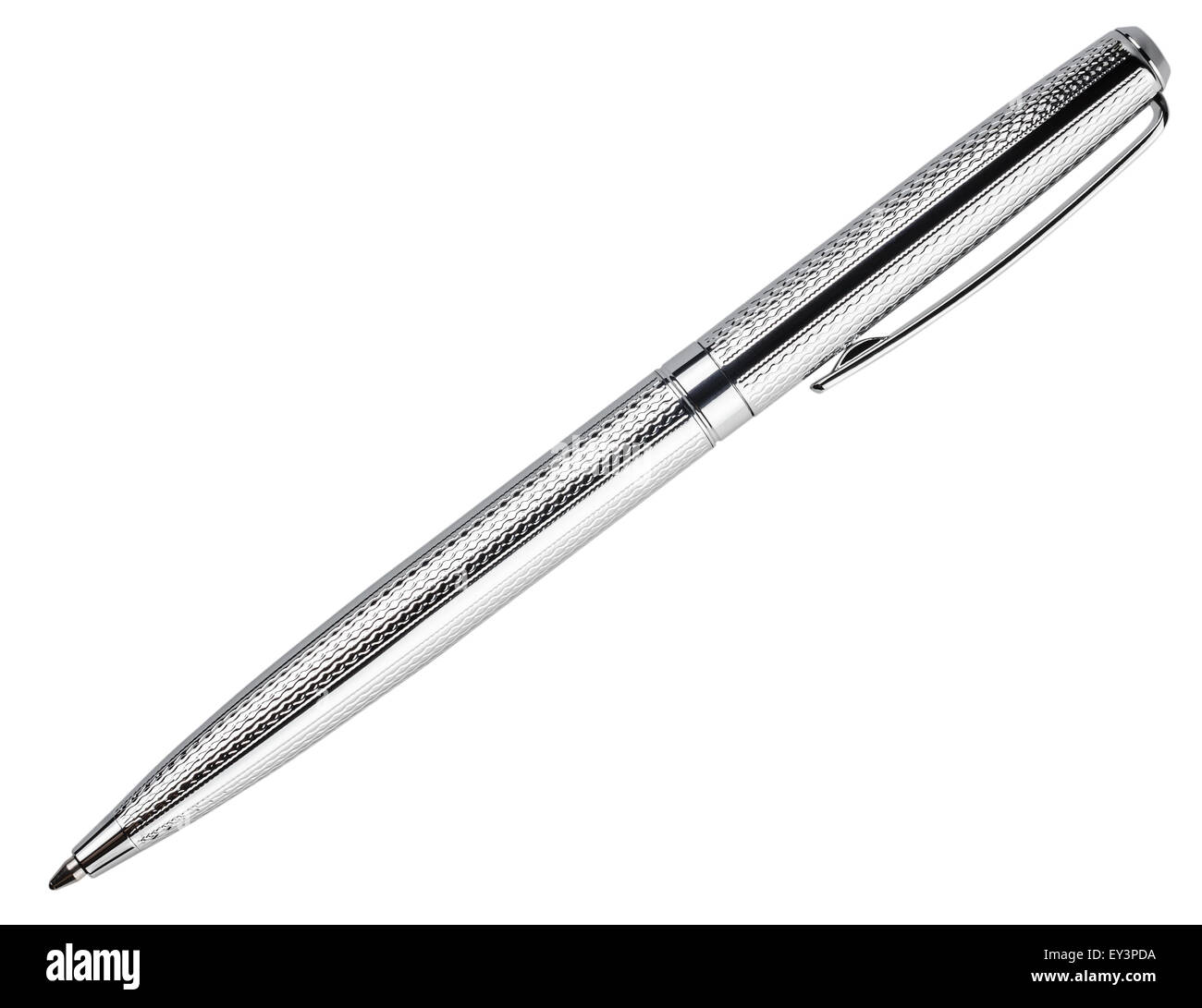 the silver pen isolated on white background Stock Photo - Alamy