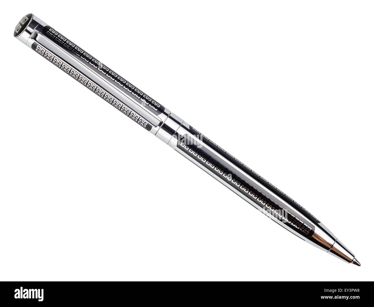 the silver pen isolated on white background Stock Photo - Alamy