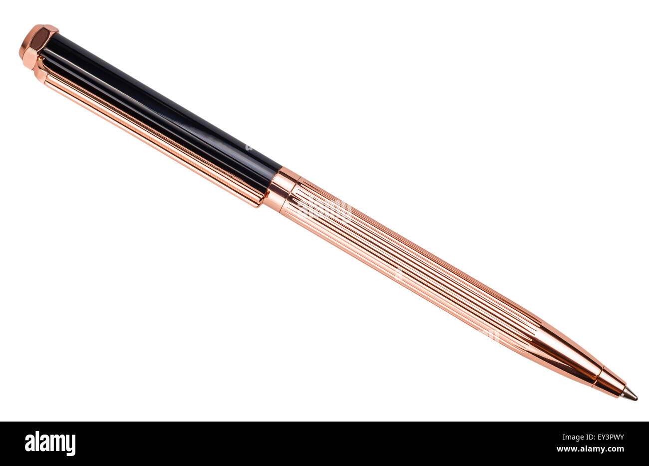 the black and gold pen isolated on white background Stock Photo - Alamy