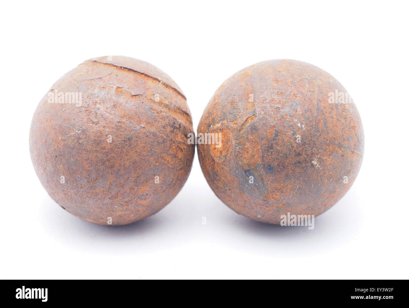 old rusty ball bearing on a white background Stock Photo - Alamy