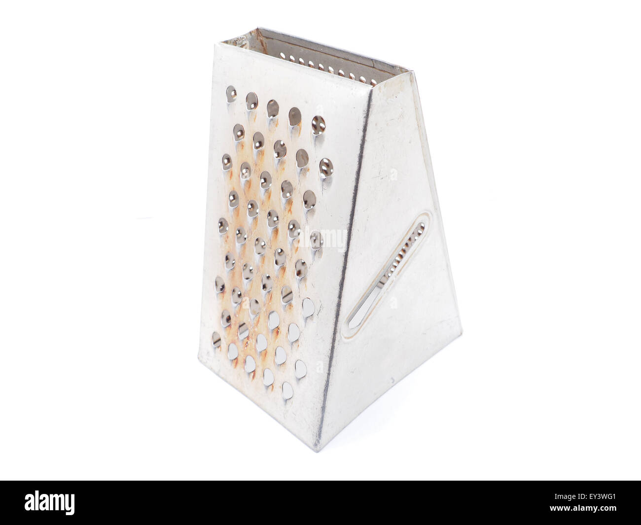 Metal grater on a white background Stock Photo - Alamy