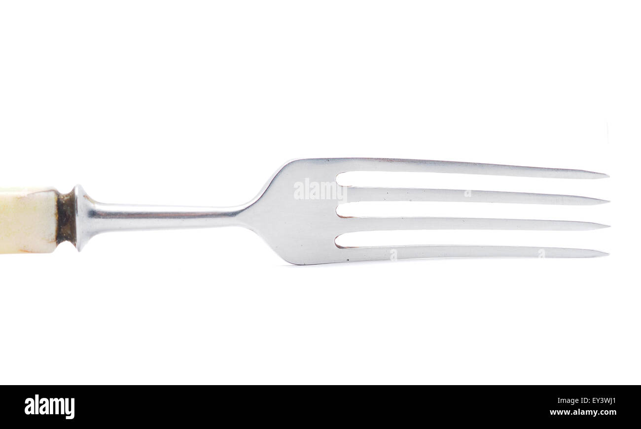 forks on white background Stock Photo - Alamy