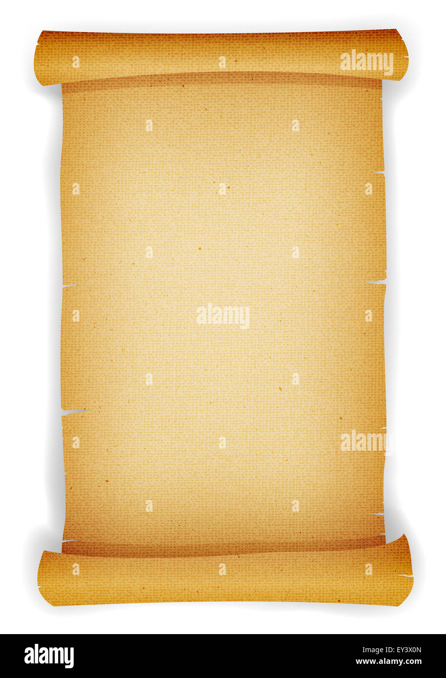 Illustration of an old vintage pirate or medieval used parchment scroll ...