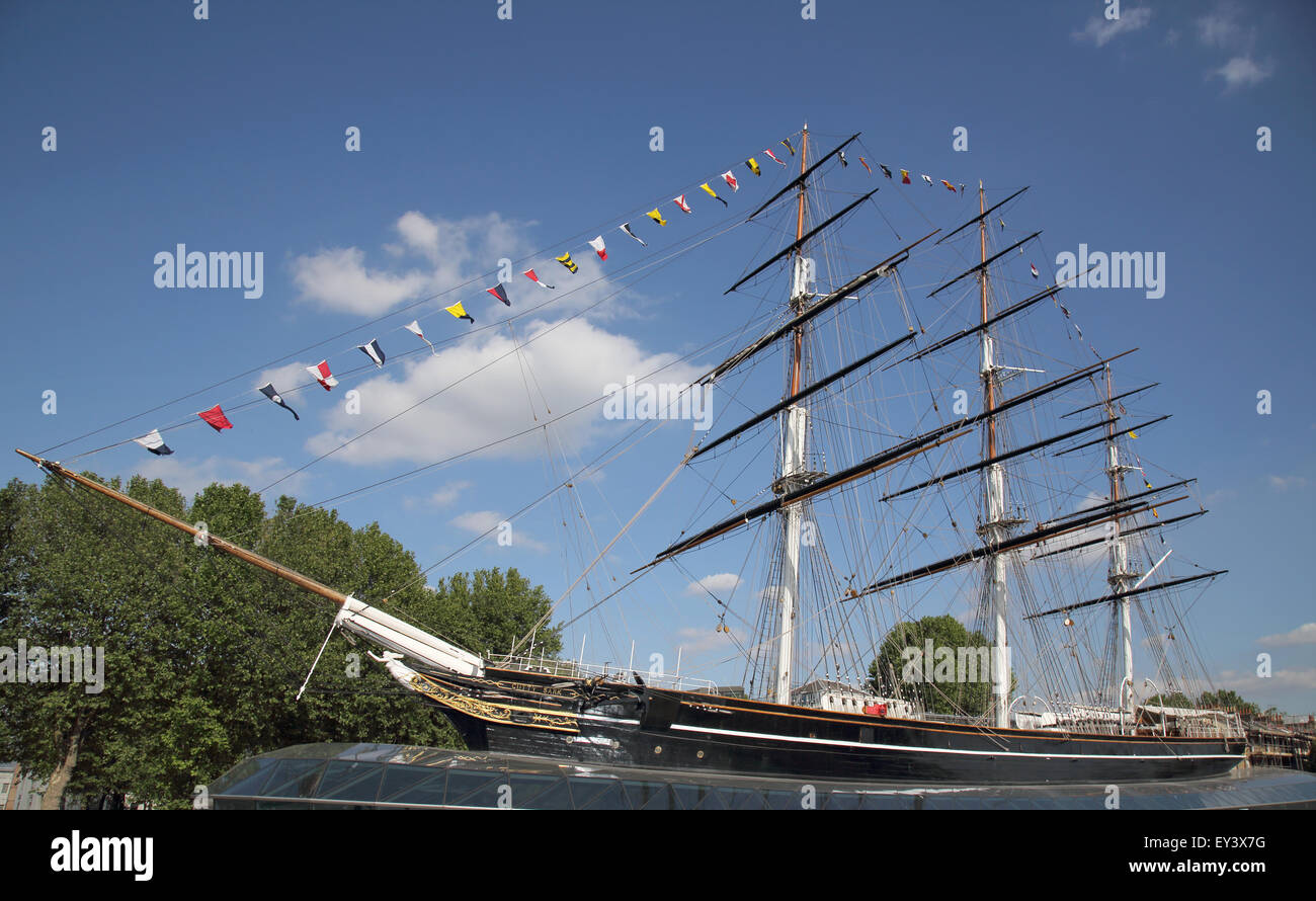the cutty sark ship at greenwich london Stock Photo - Alamy