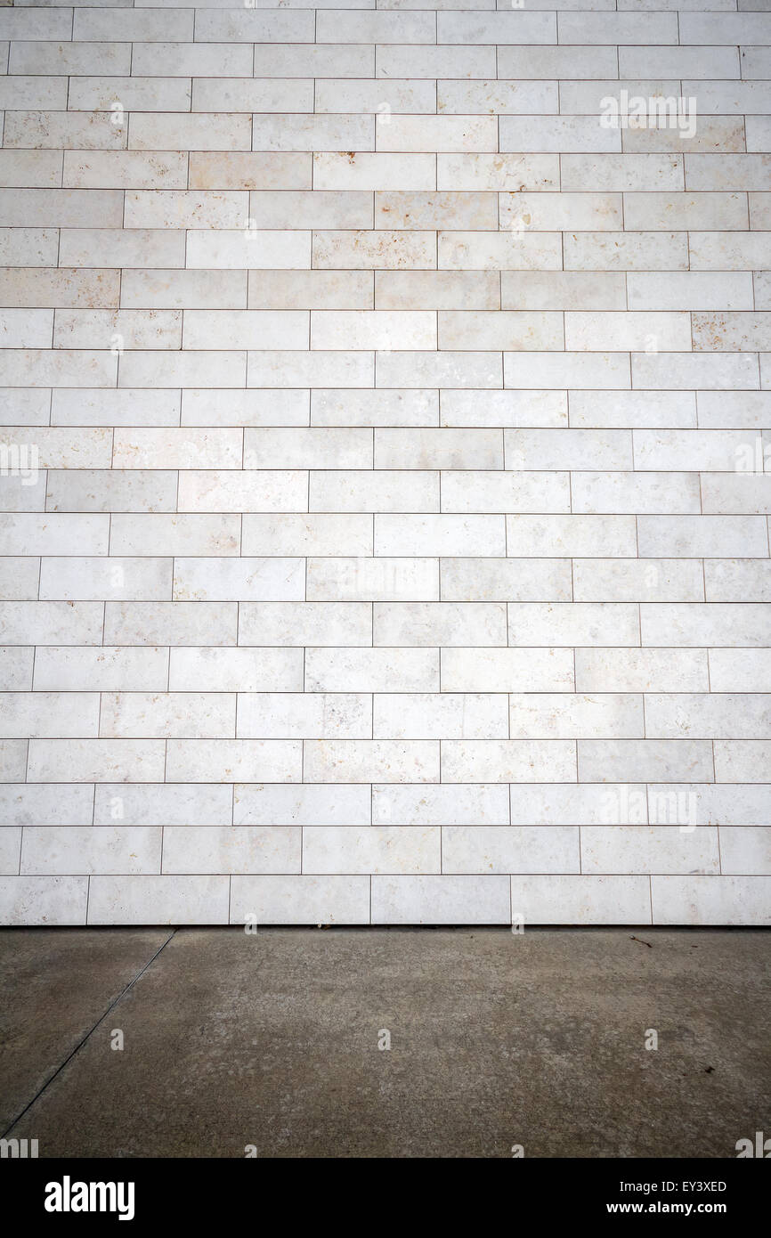 Tiled wall of blank white bricks Stock Photo - Alamy