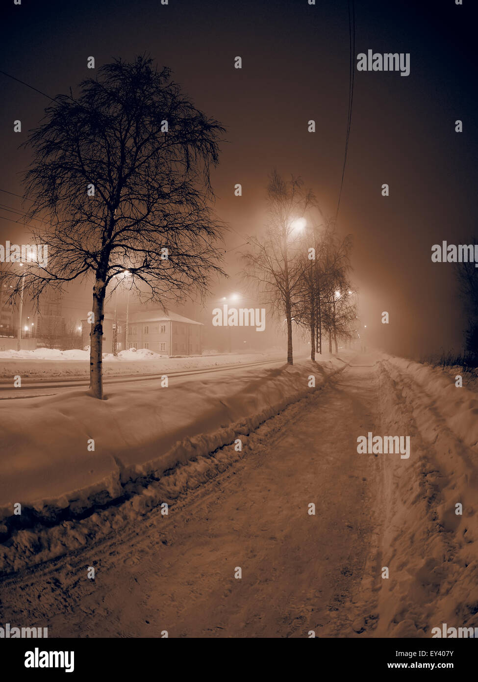 road in winter Stock Photo - Alamy