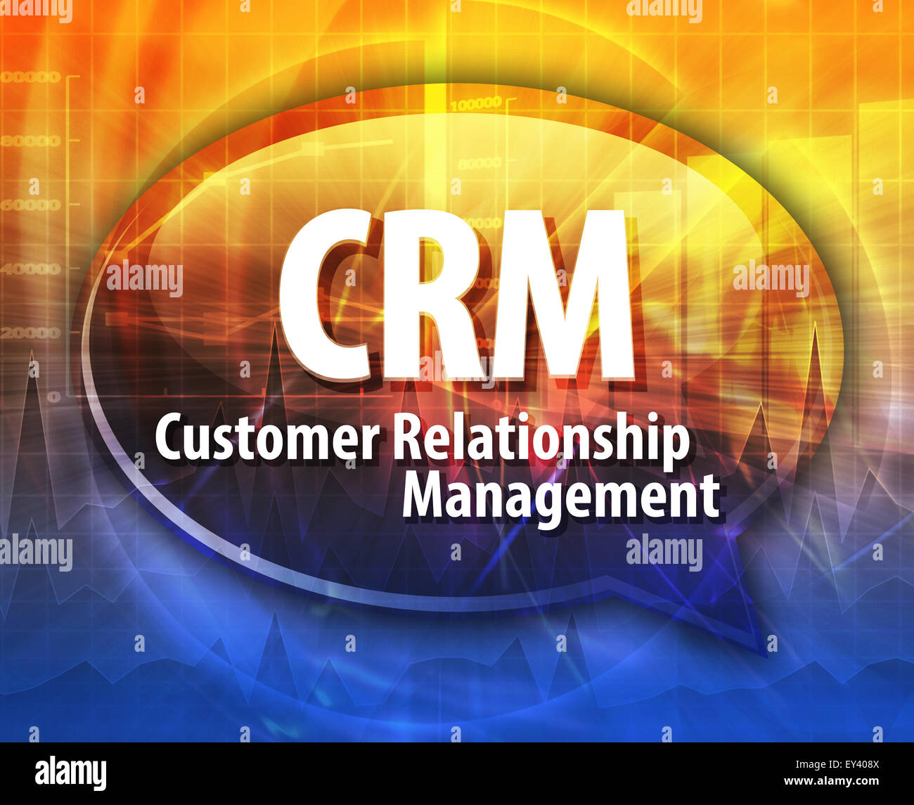 word speech bubble illustration of business acronym term CRM Customer ...