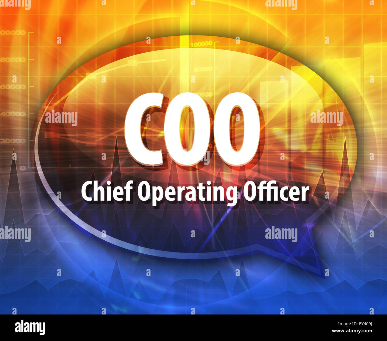 word speech bubble illustration of business acronym term COO Chief ...