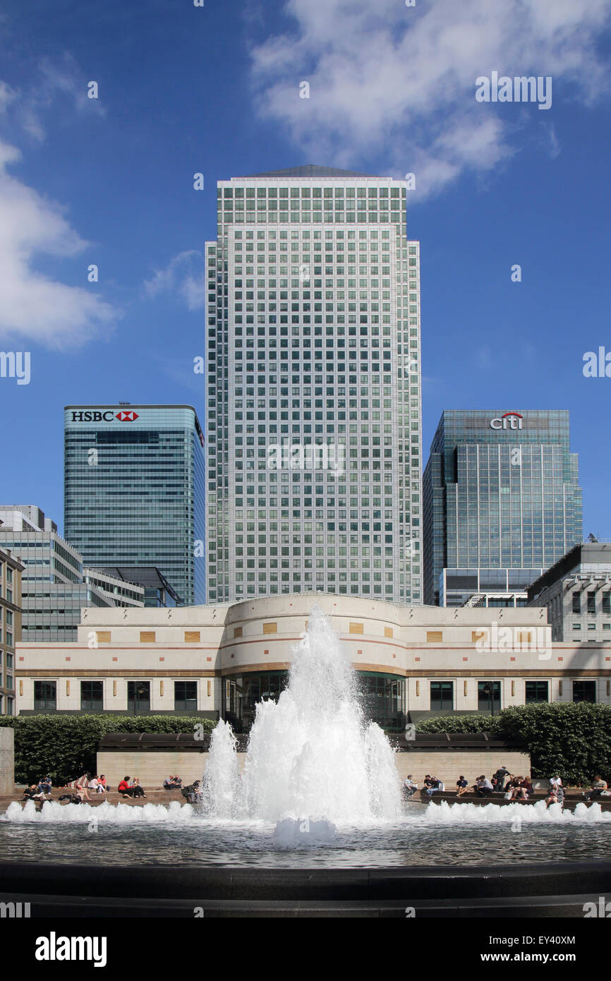 high rise offices in london docklands Stock Photo - Alamy