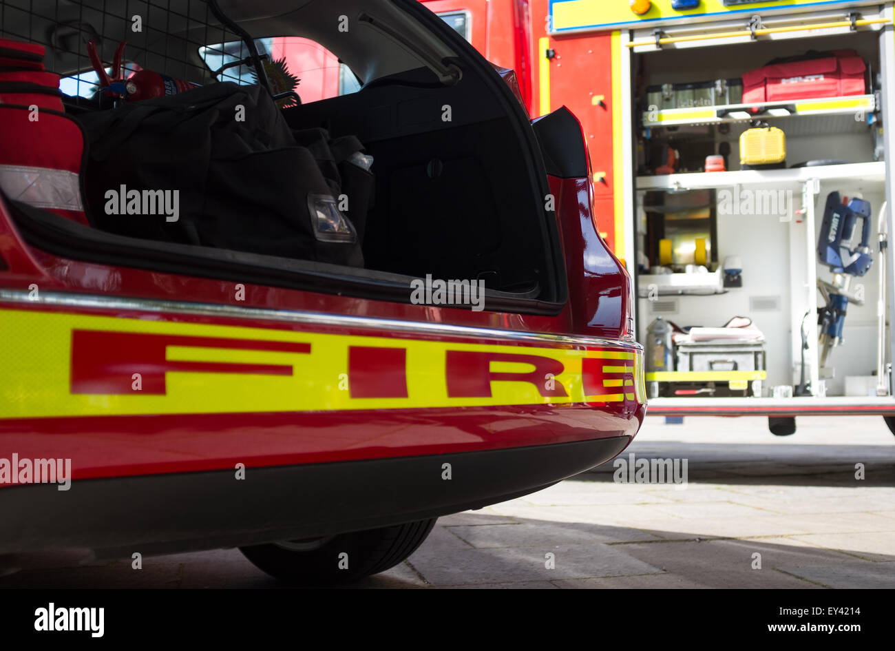New state of the art UK fire engine appliance Stock Photo - Alamy
