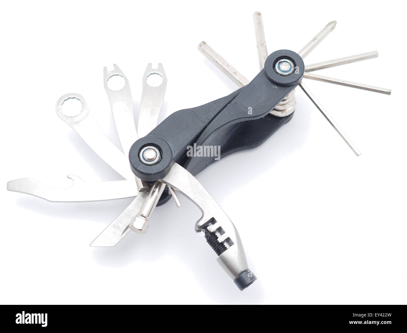 multi-tool on a white background Stock Photo - Alamy