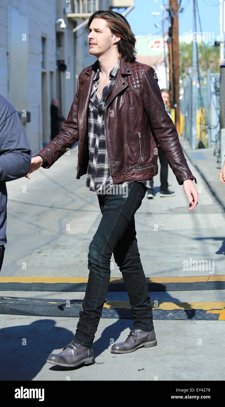 Hozier outside the Jimmy Kimmel Live! studios Featuring: Hozier Where ...