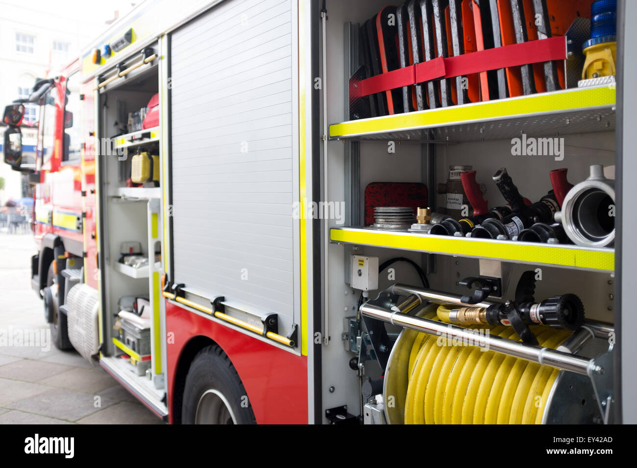New state of the art UK fire engine appliance Stock Photo - Alamy
