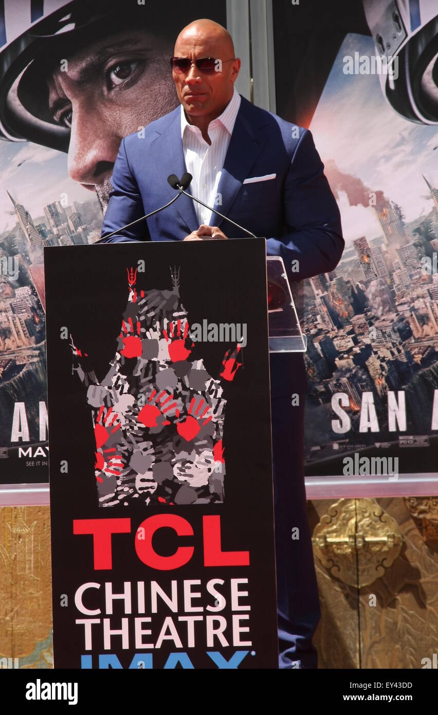 Dwayne 'The Rock' Johnson hand and footprint ceremony in the forecourt ...
