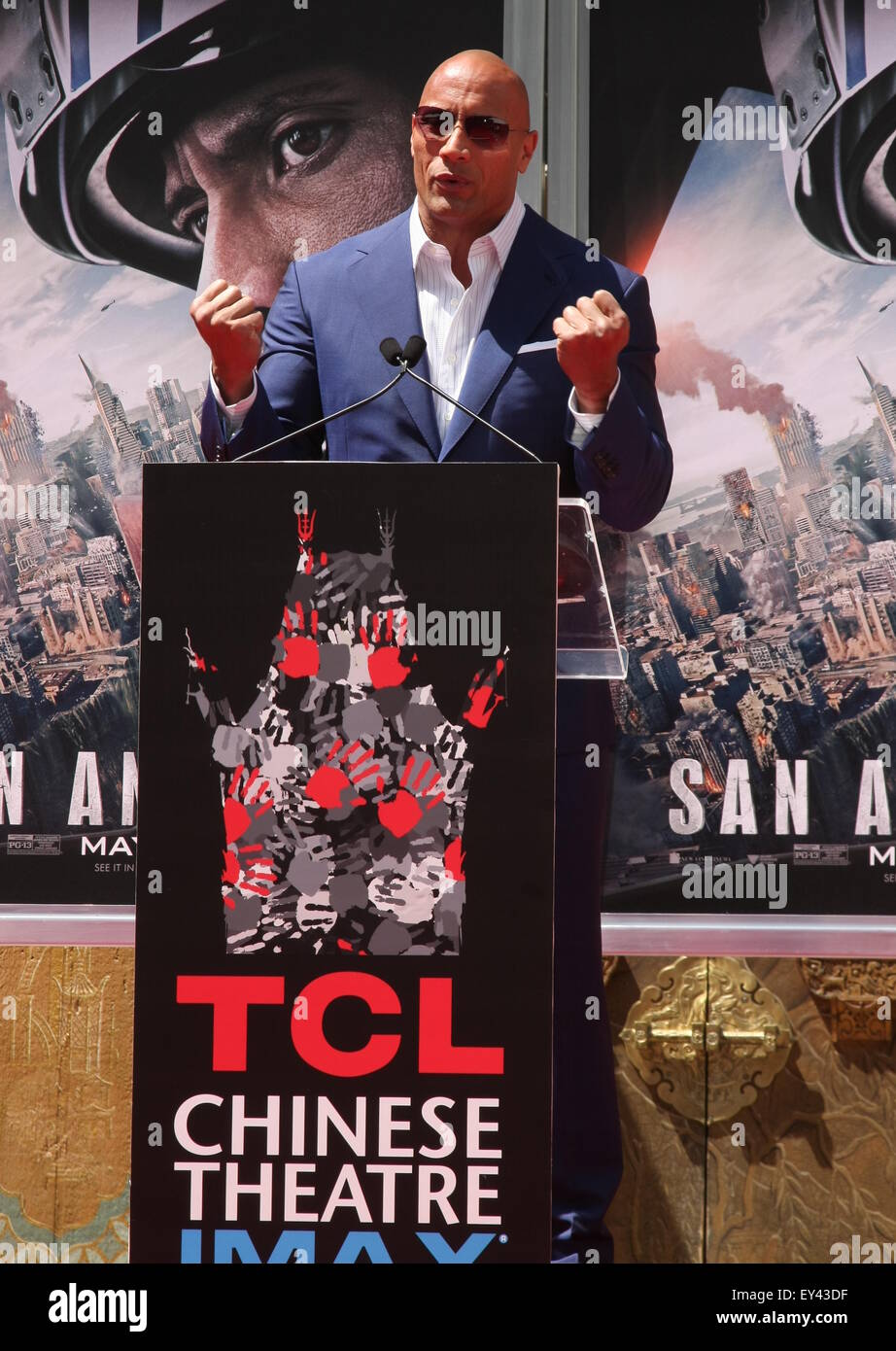Dwayne 'The Rock' Johnson hand and footprint ceremony in the forecourt ...