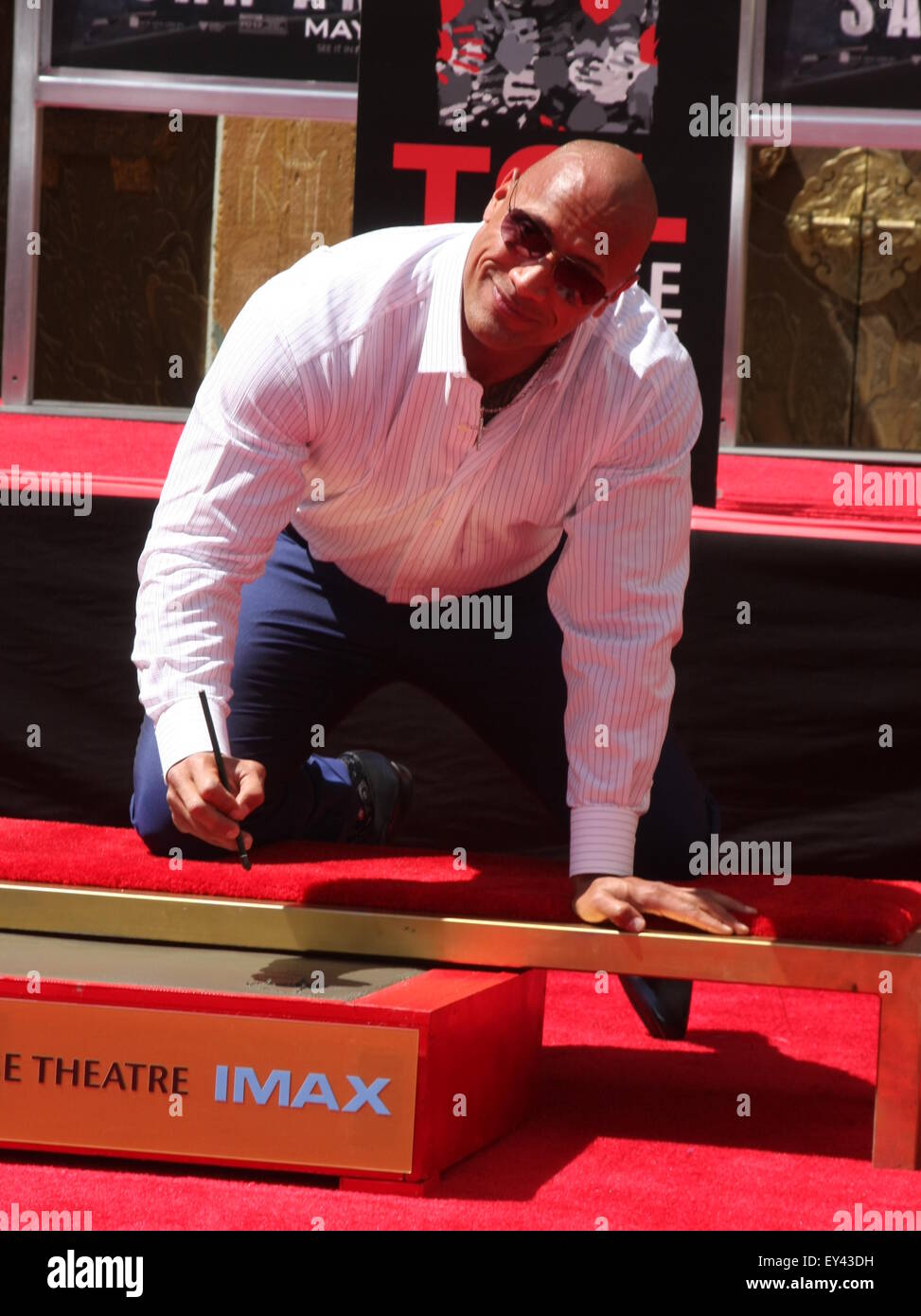 Dwayne 'The Rock' Johnson hand and footprint ceremony in the forecourt ...