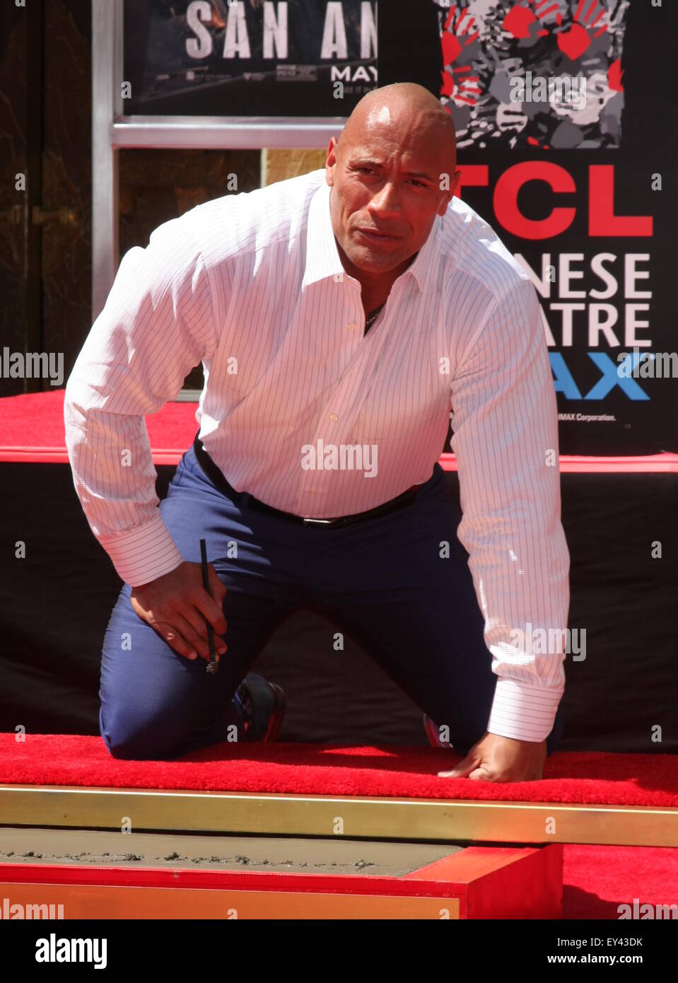 Dwayne 'The Rock' Johnson hand and footprint ceremony in the forecourt ...