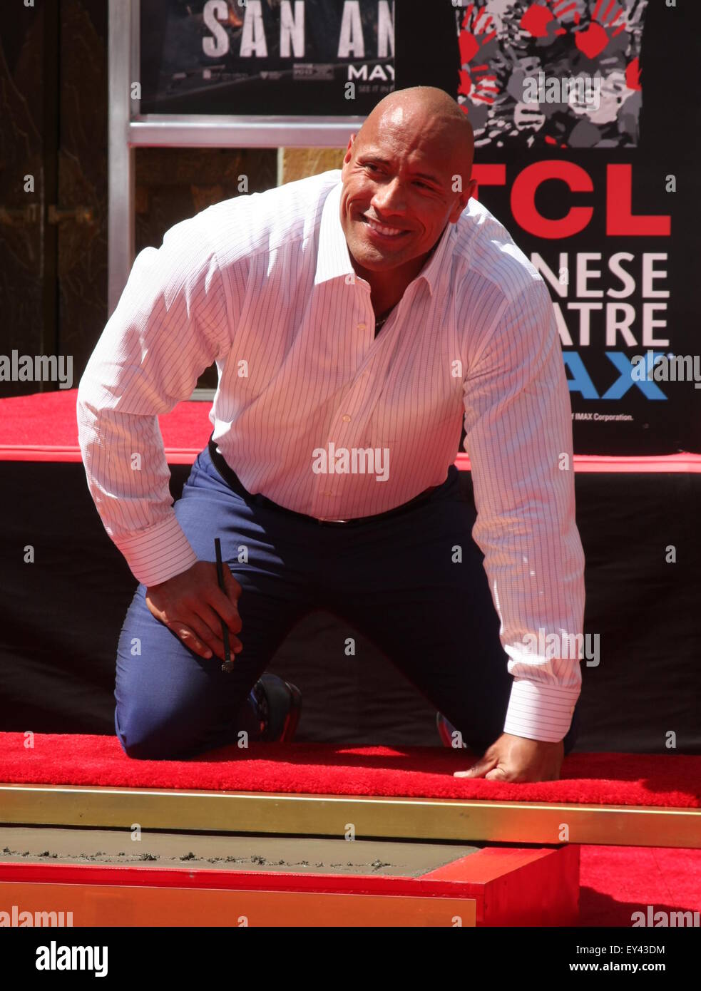 Dwayne 'The Rock' Johnson hand and footprint ceremony in the forecourt ...