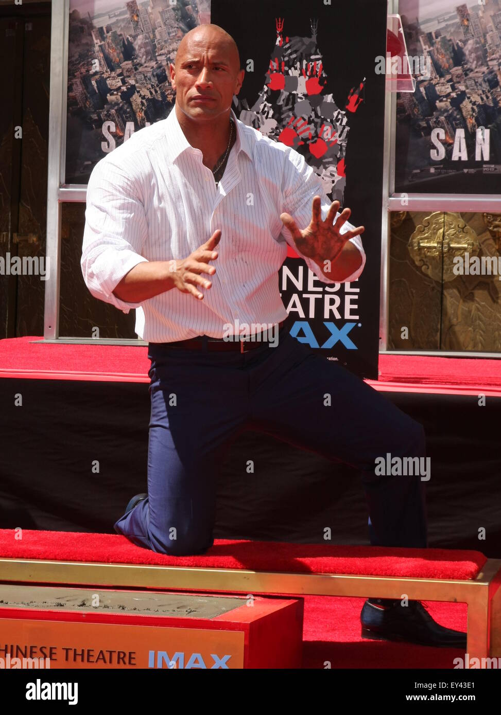Dwayne 'The Rock' Johnson hand and footprint ceremony in the forecourt ...