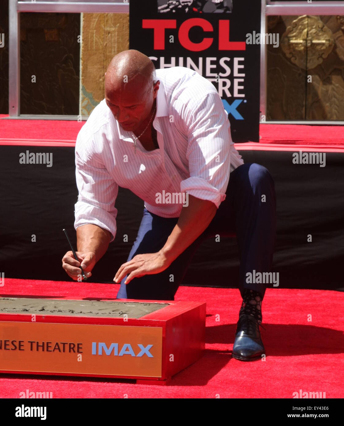 Dwayne 'The Rock' Johnson hand and footprint ceremony in the forecourt ...