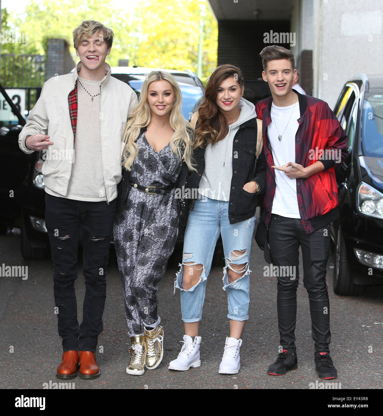 Only The Young outside the ITV Studios Featuring: Mikey Bromley, Betsy ...