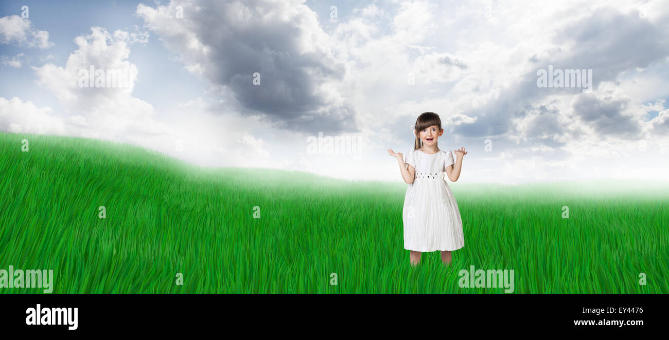 Happy people on field Stock Photo - Alamy