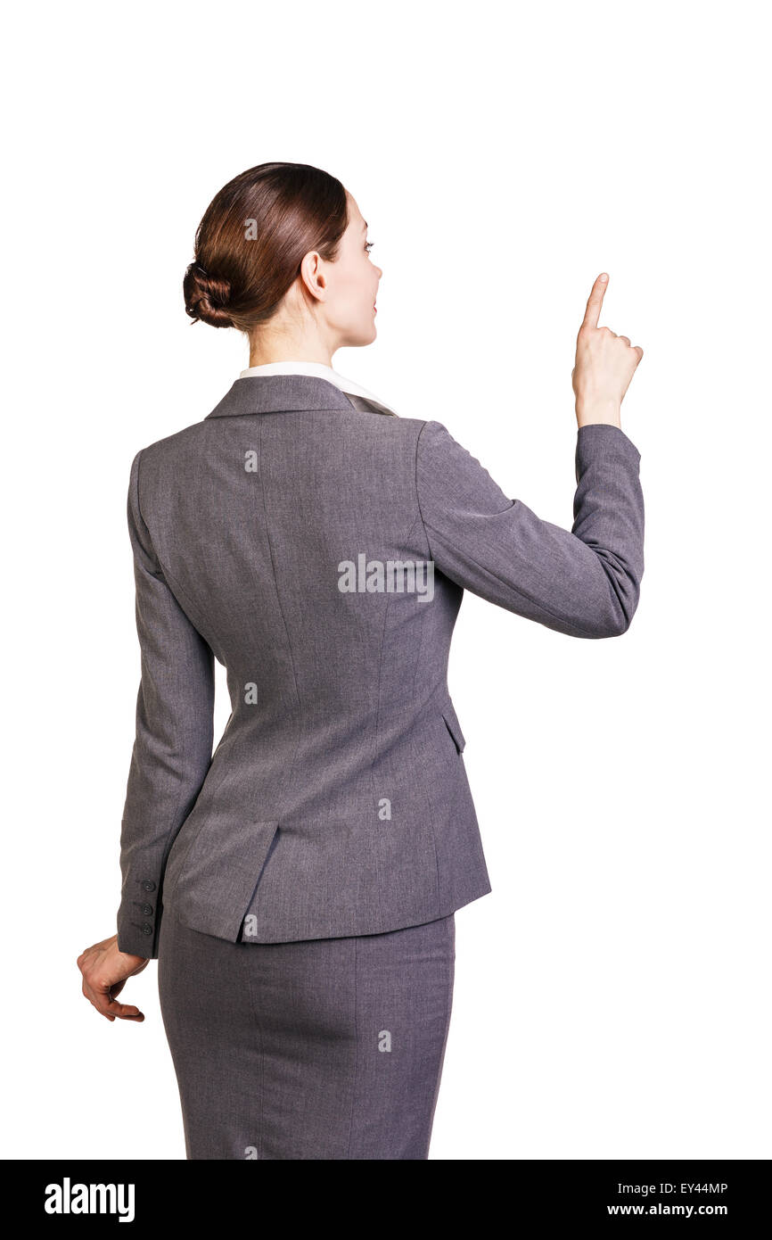 Business woman. Isolated over white background Stock Photo - Alamy