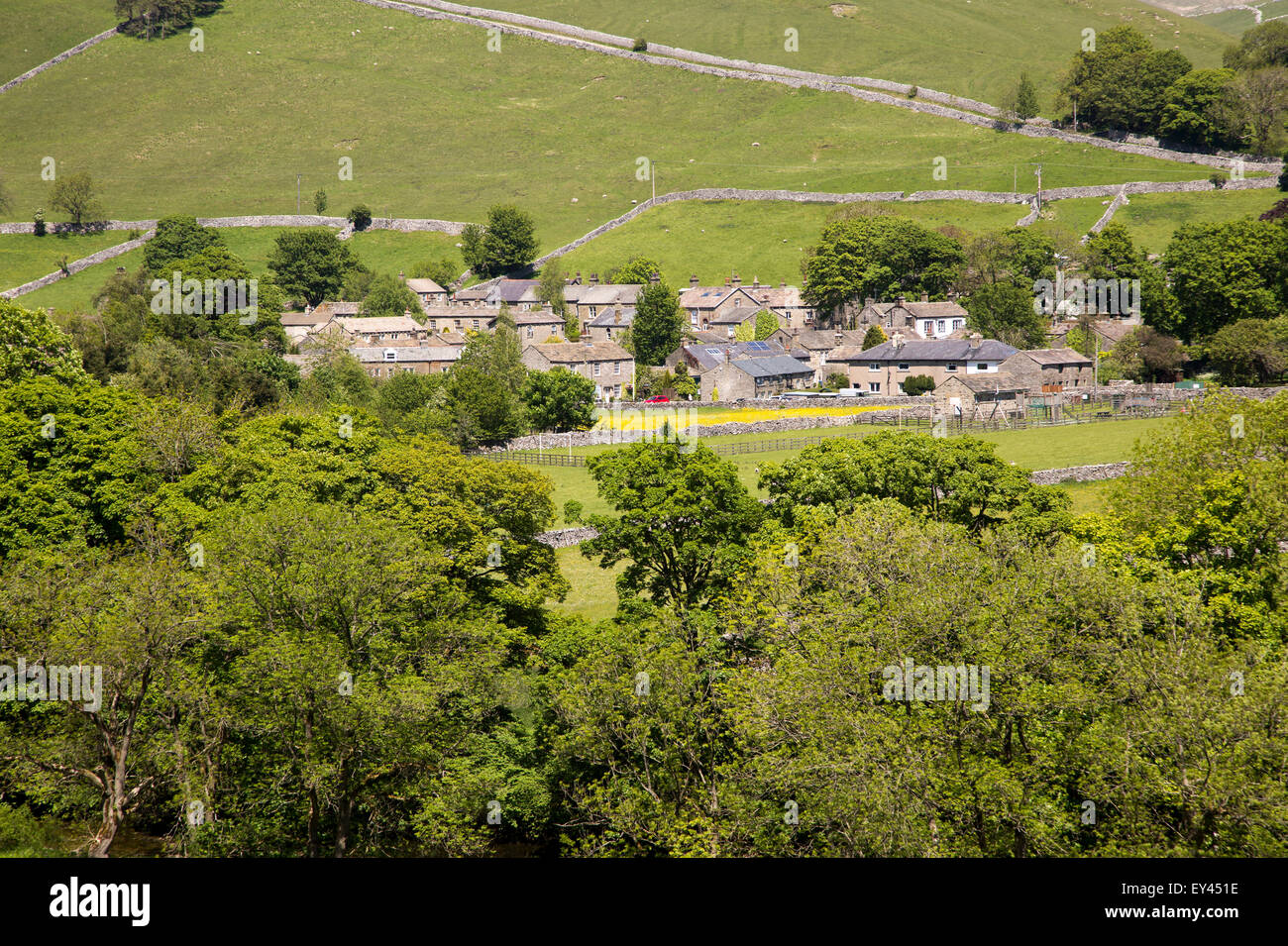 Kettlewell village, Wharfedale, Yorkshire Dales national park, England ...