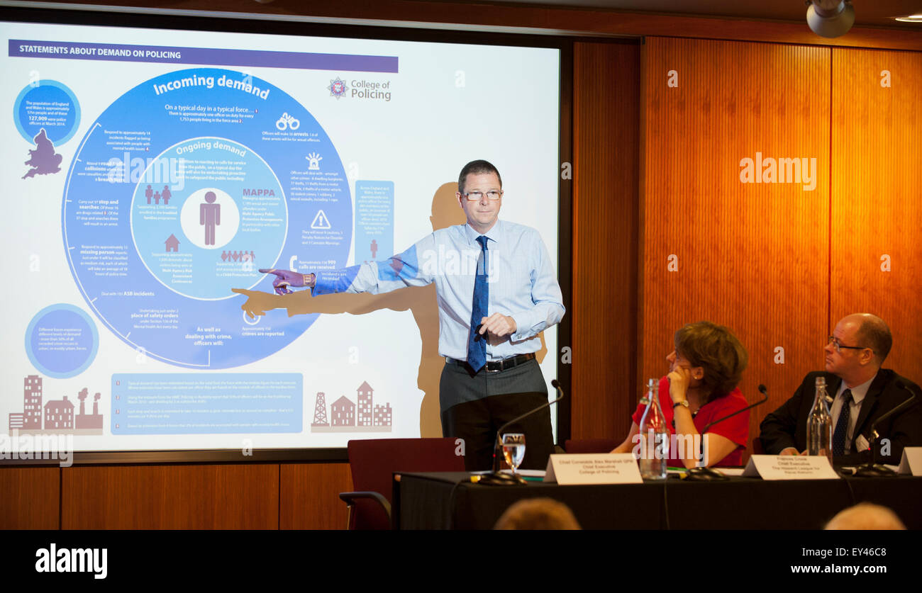 London, UK. 21st July, 2015. Chief Constable Alex Marshall Chief Exec ...