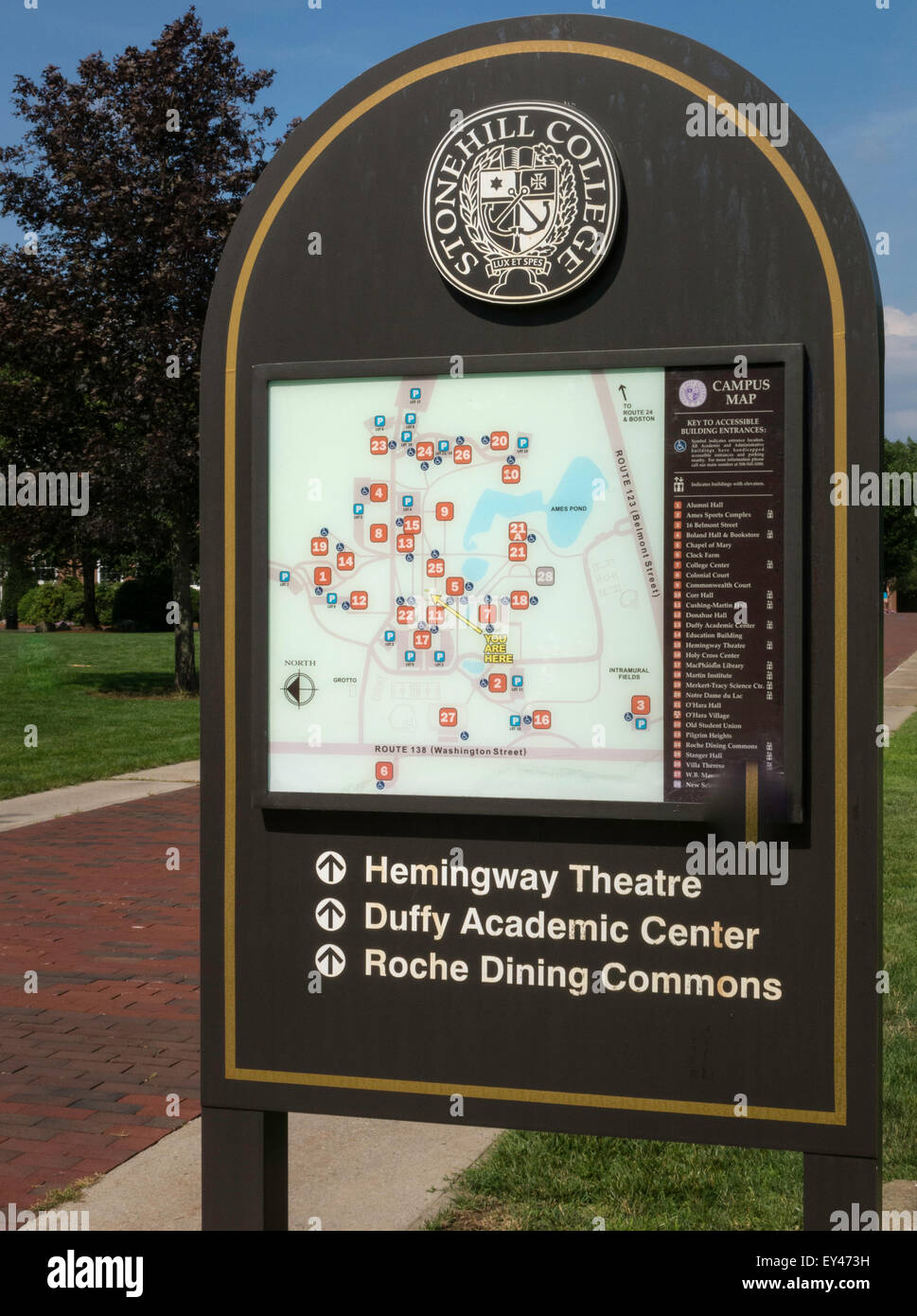 Stonehill College Campus, Easton, MA Stock Photo - Alamy