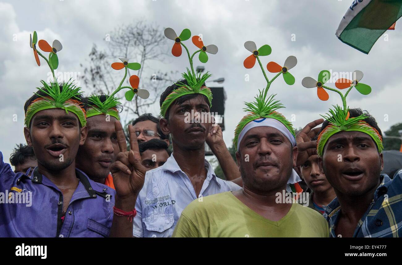 Kolkata, July 21. 21st July, 1993. People gather during a mass rally ...