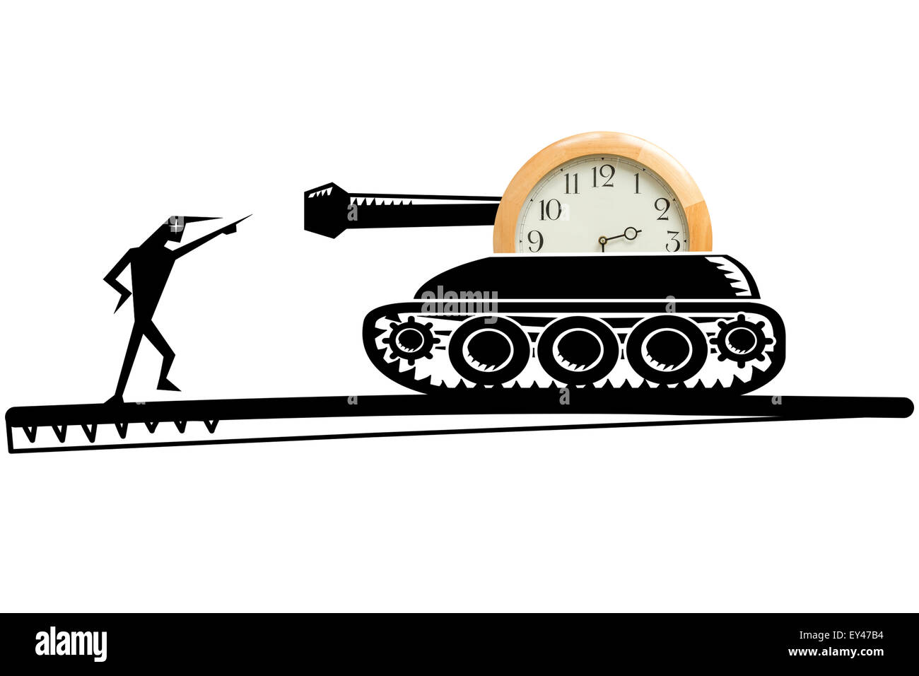 Tank with clock Stock Photo - Alamy
