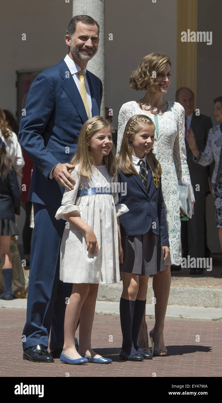 First Communion of Princess Leonor of Spain at the Asuncion de Nuestra ...