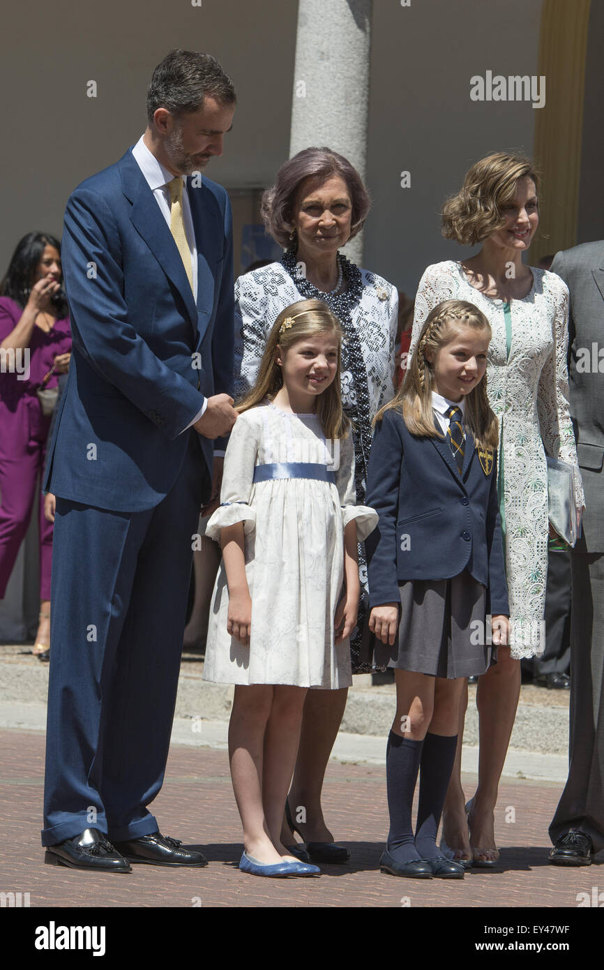 First Communion of Princess Leonor of Spain at the Asuncion de Nuestra ...