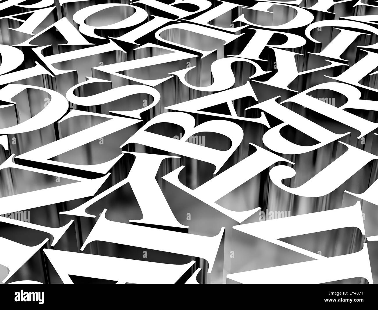 3d Alphabets Black and White Stock Photos & Images - Alamy